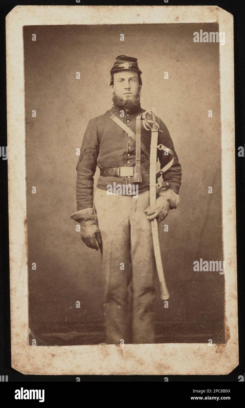 Unidentified Soldier In Union Cavalry Uniform With Saber Liljenquist