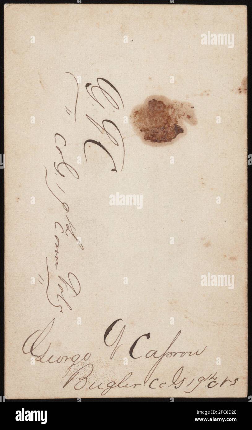 Private George V. Capron, bugler, of Co. G, 2nd Connecticut Heavy ...