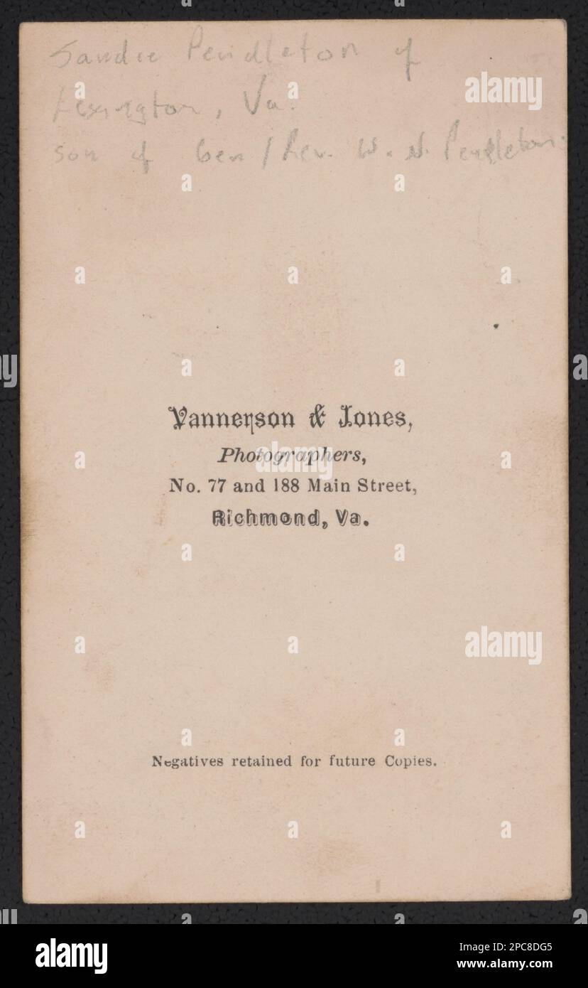 Lieutenant Colonel Alexander "Sandie" Swift Pendleton of Co. 1 ...