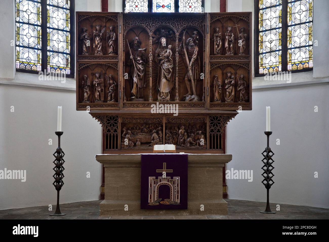 Wing carving altar in the Protestant Church of St. James, Breckerfeld ...
