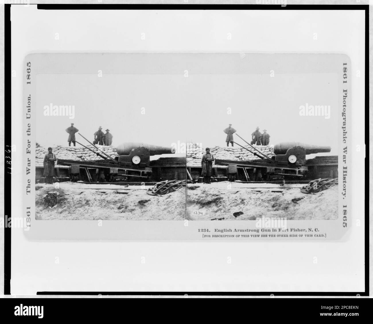 English Armstrong gun in Fort Fisher, N.C.. Civil War Photograph ...