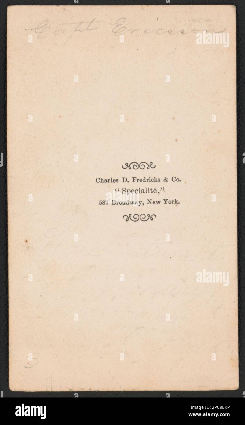 John Ericcson, designer of the USS Monitor / Charles D. Fredricks & Co ...