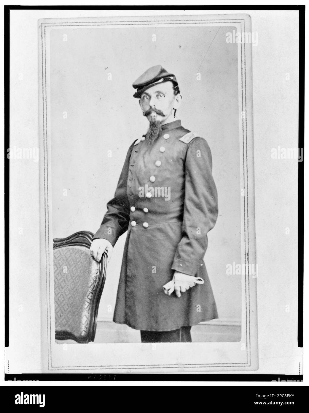 Colonel Adolph Dengler, 43rd Illinois Infantry, Union officer, three ...