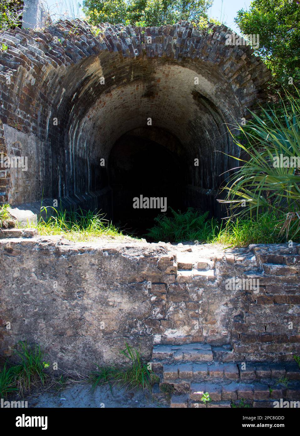 Arched brickwork of an old cistern at Fort Pickens, Pensacola Beach, FL Stock Photo - Alamy