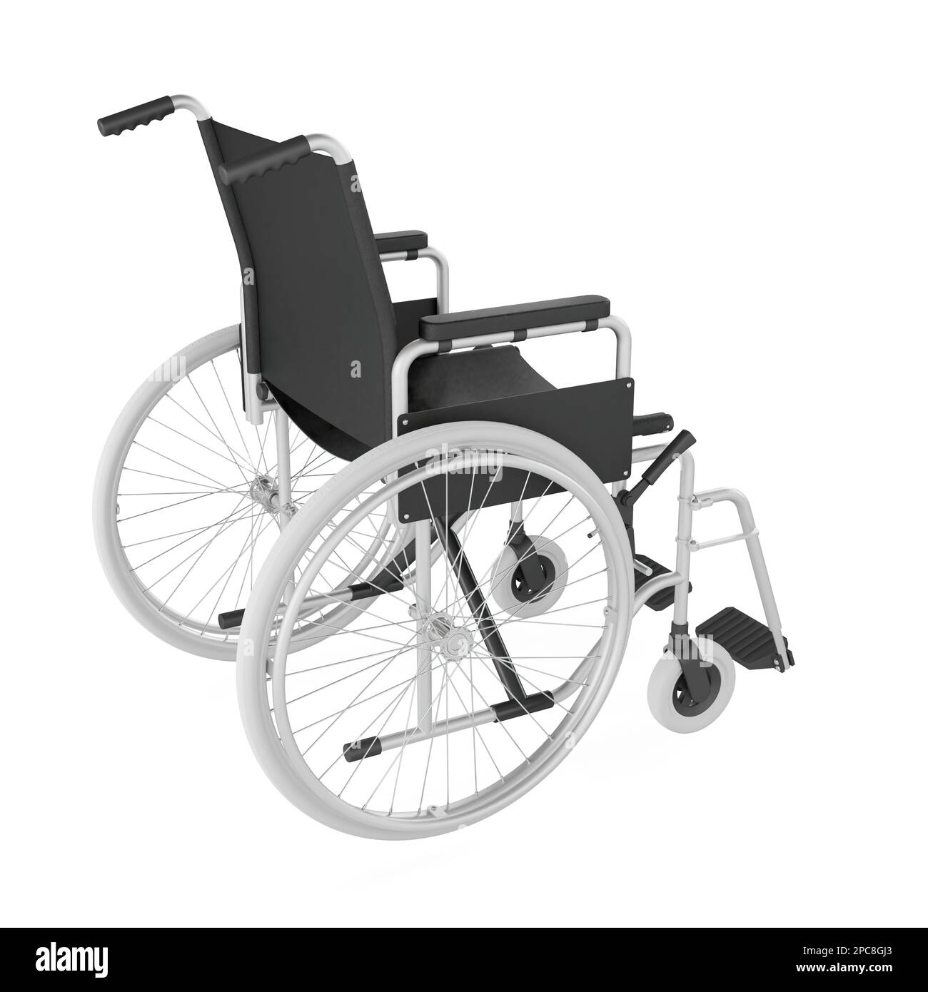 A modern wheelchair isolated on a white background Stock Photo - Alamy