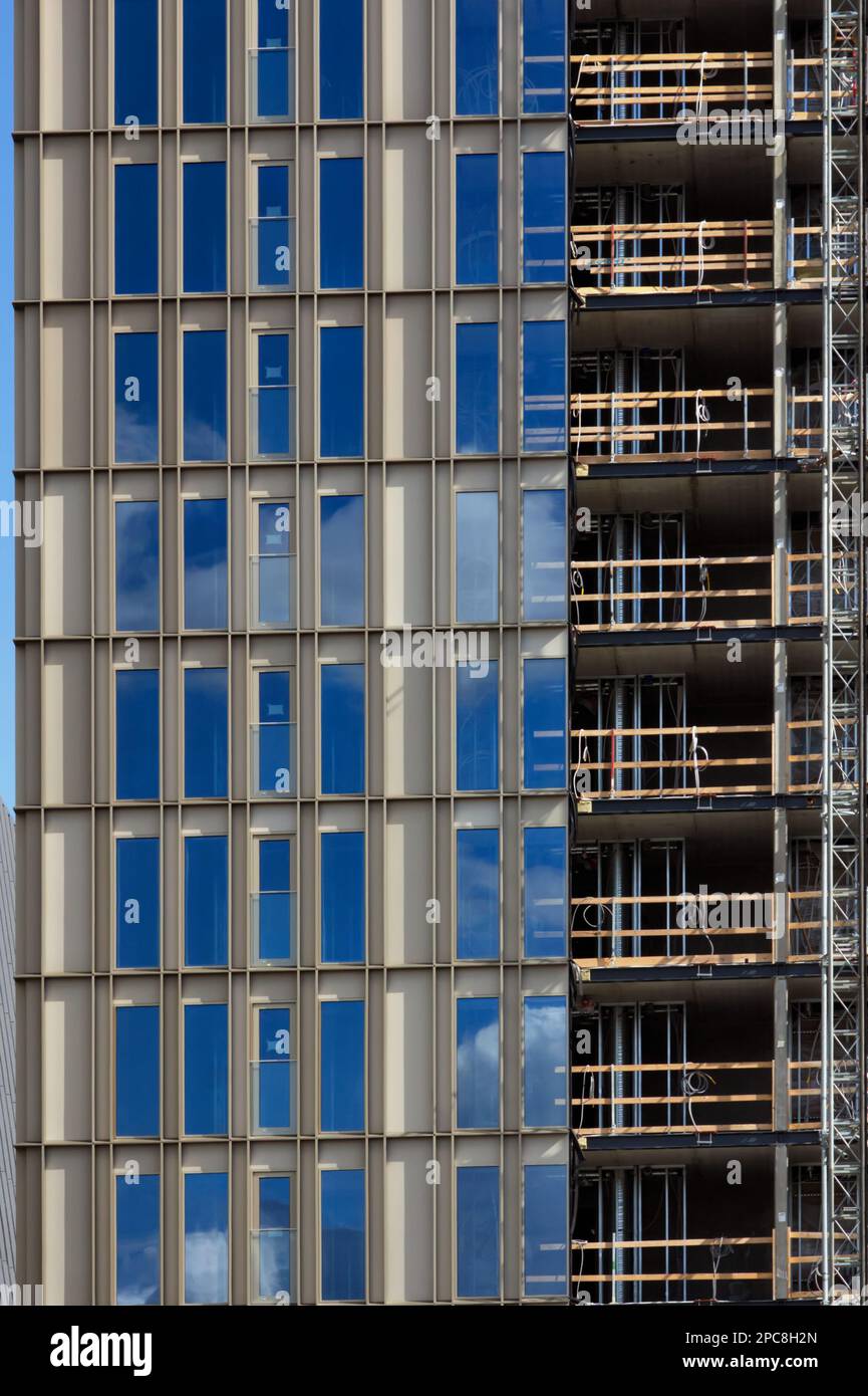 High rise building in process of construction in Stockholm Sweden Stock ...