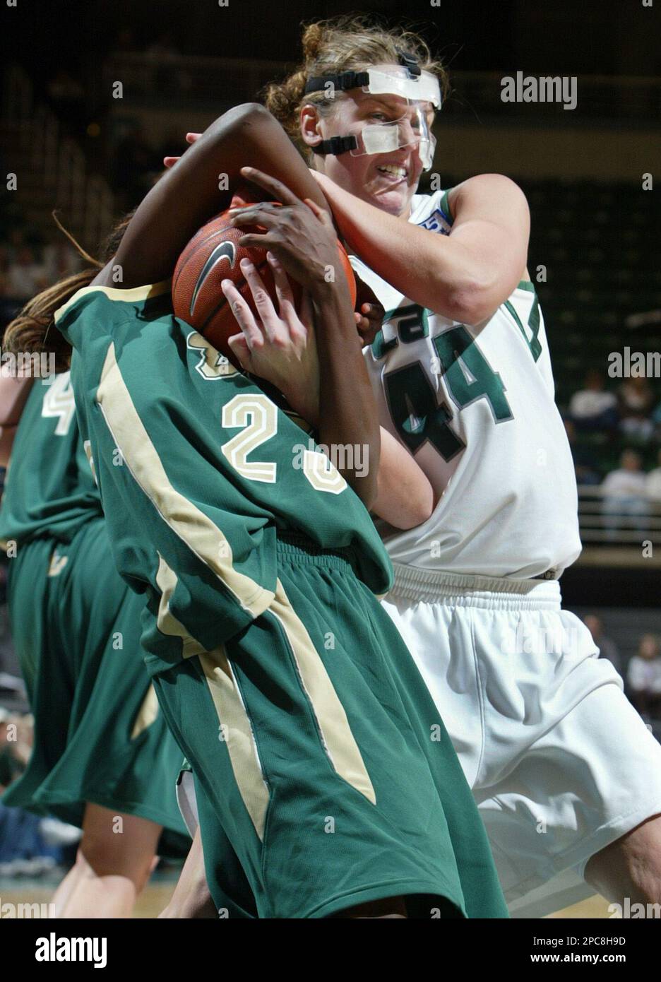 Michigan State's Katrina Grantham (44) and South Florida's Jessica ...