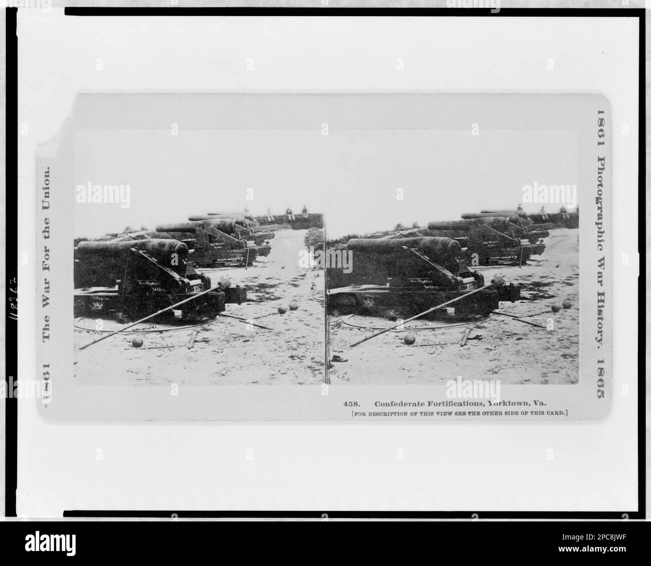 Confederate fortifications, Yorktown, Virginia. Civil War Photograph ...