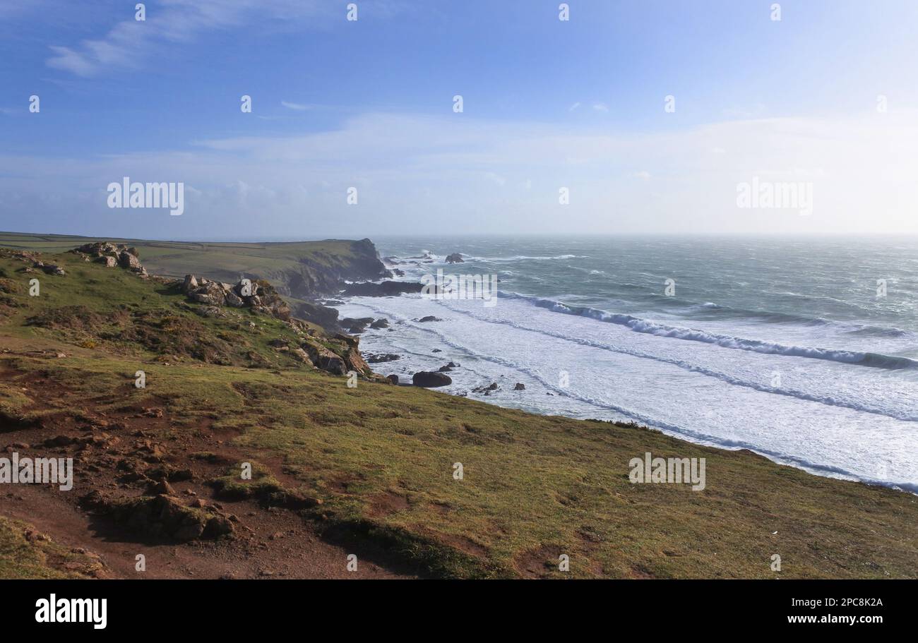 The Cornish coast near Kynance Cove on the Lizard Peninsula, UK - John ...