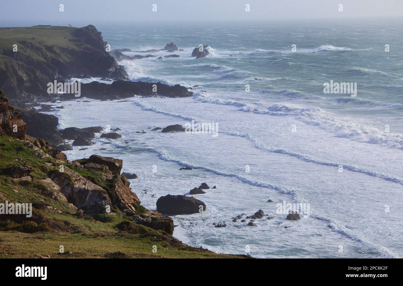 The Cornish coast near Kynance Cove on the Lizard Peninsula, UK - John ...