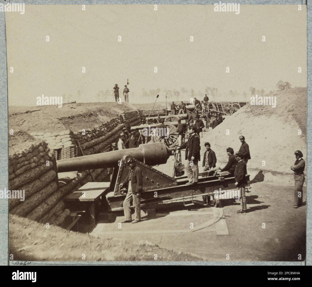 Interior views of Fort Brady, James River, Virginia near Dutch Gap ...
