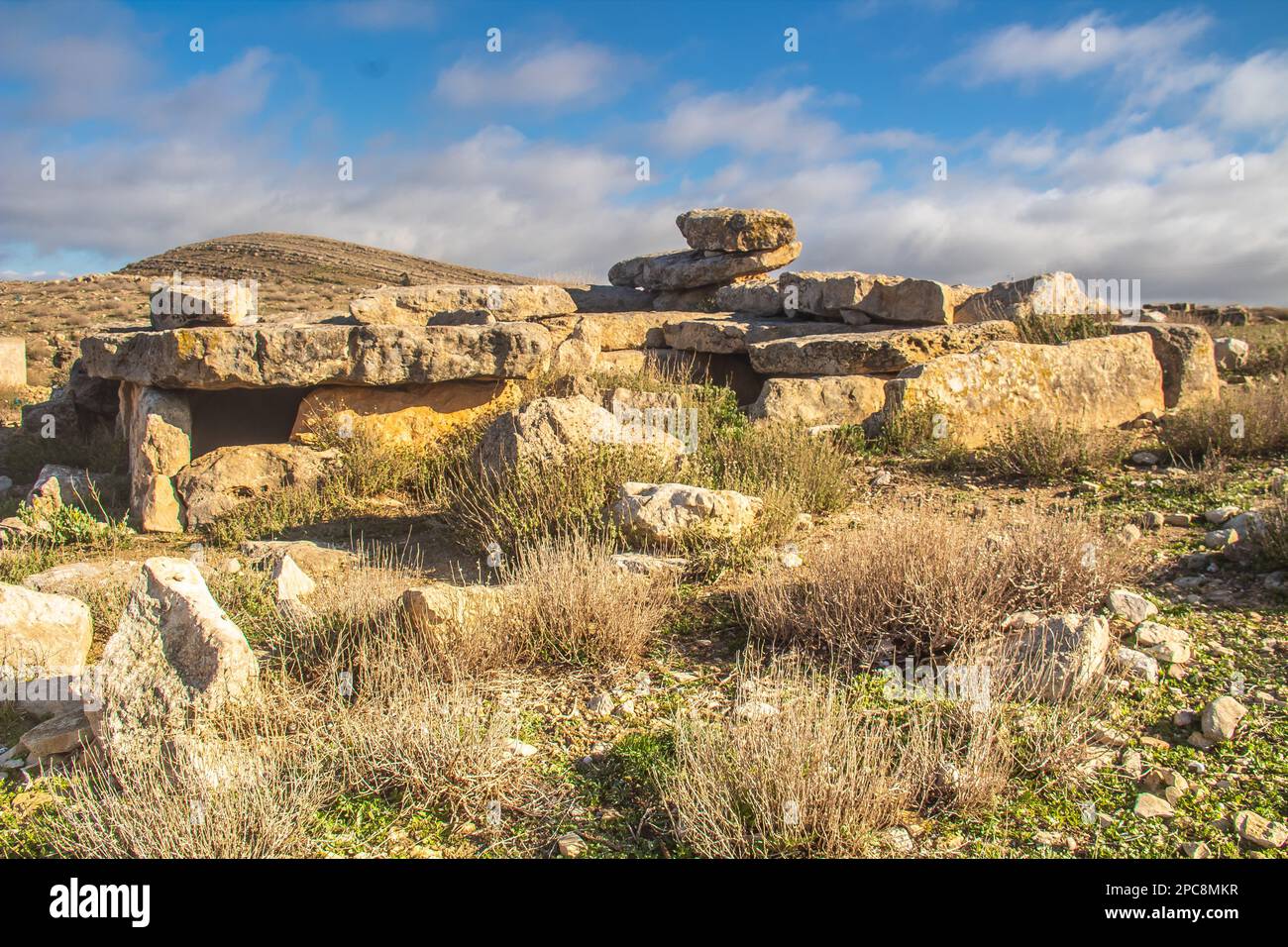 Dolmens in western Tunisia. Les Mégalithes d'Ellès, Kef, Tunisia ...