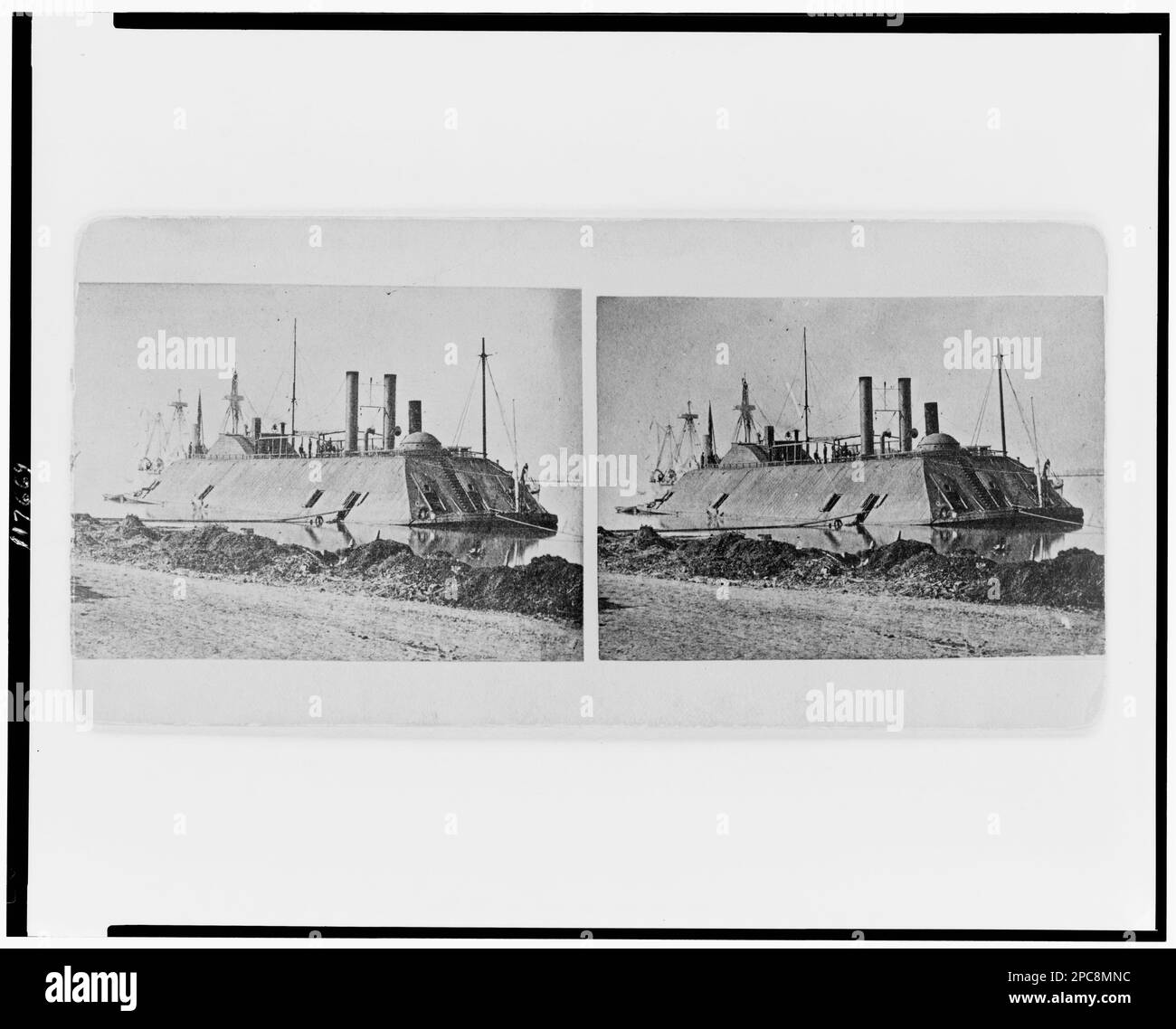 The U.S. ironclad gunboat Essex, depicted in this photograph from the ...