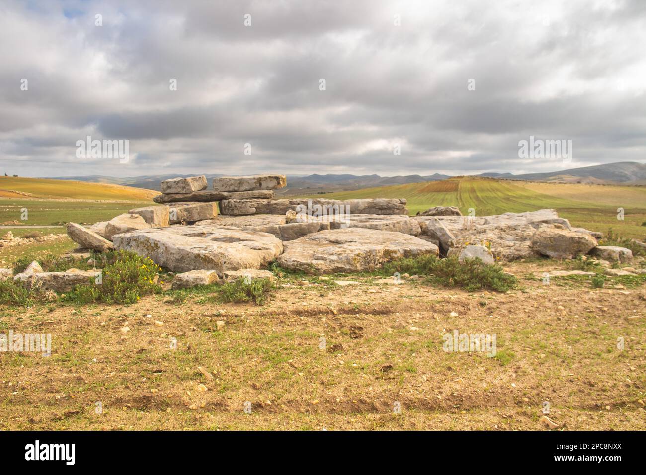 Dolmens in western Tunisia. Les Mégalithes d'Ellès, Kef, Tunisia ...