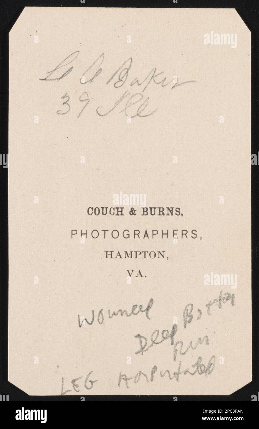 Captain Leroy A. Baker of Co. A, 39th Illinois Infantry Regiment in ...