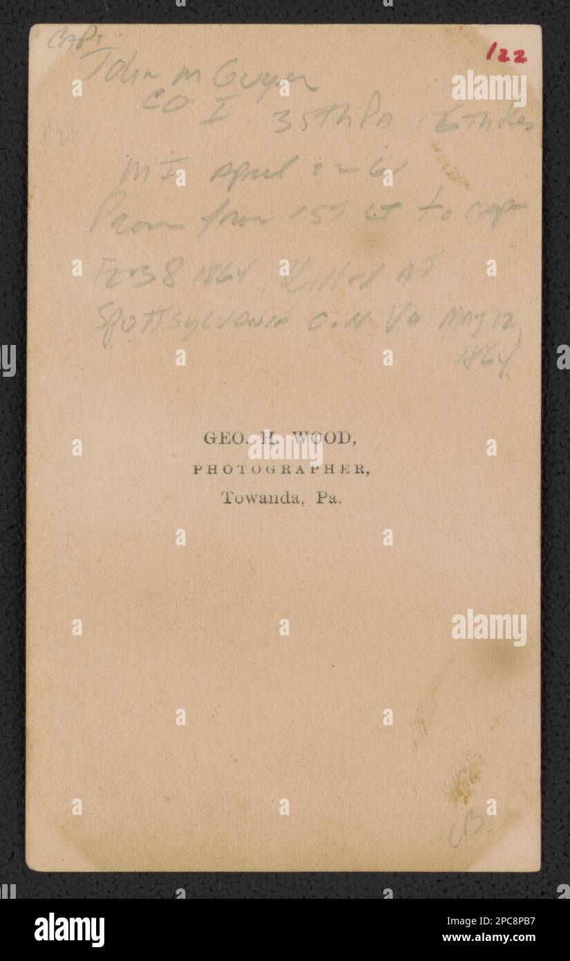Captain John M. Guyer of Co. I, 35th Pennsylvania Infantry Regiment in ...