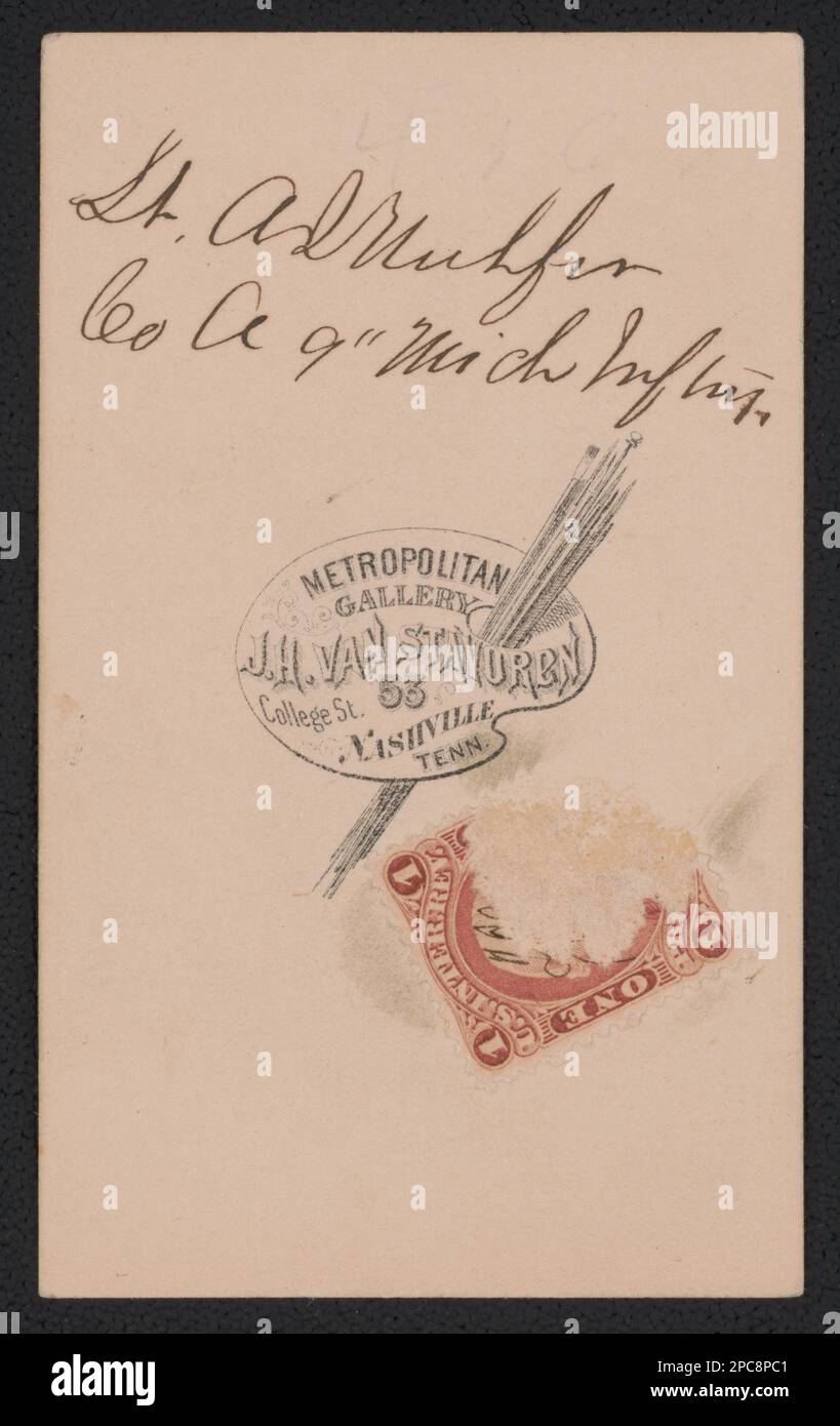 Lieutenant Andrew Nuhfer of Cos. A, G, and K, 9th Michigan Infantry ...