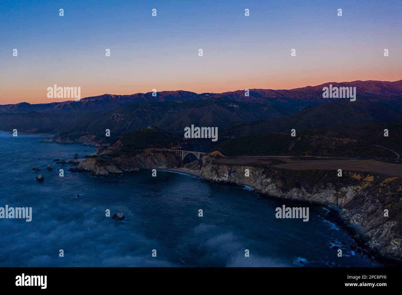 Aerial view big sur mountains hi-res stock photography and images - Alamy