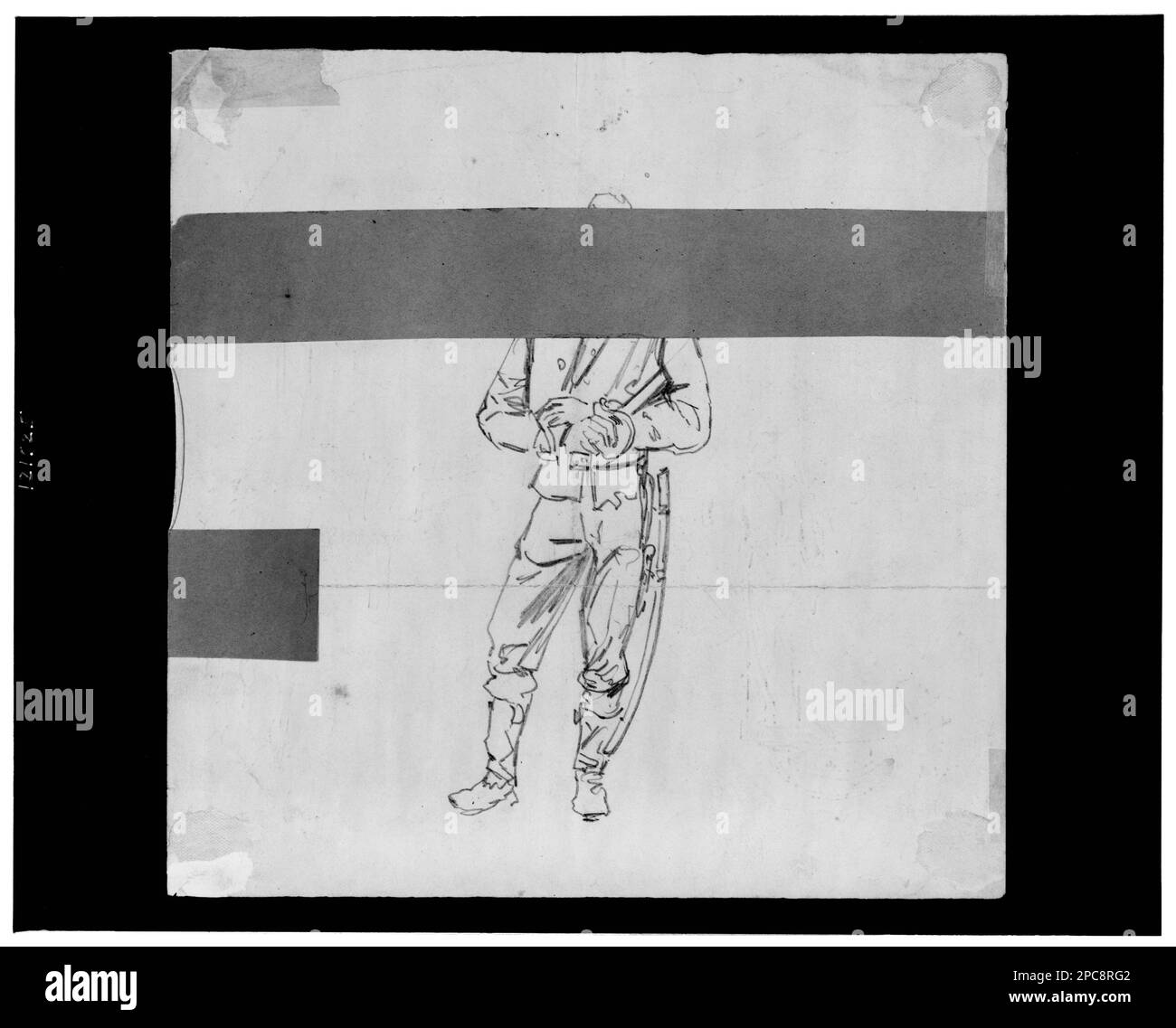 A soldier. Morgan collection of Civil War drawings. Military uniforms ...