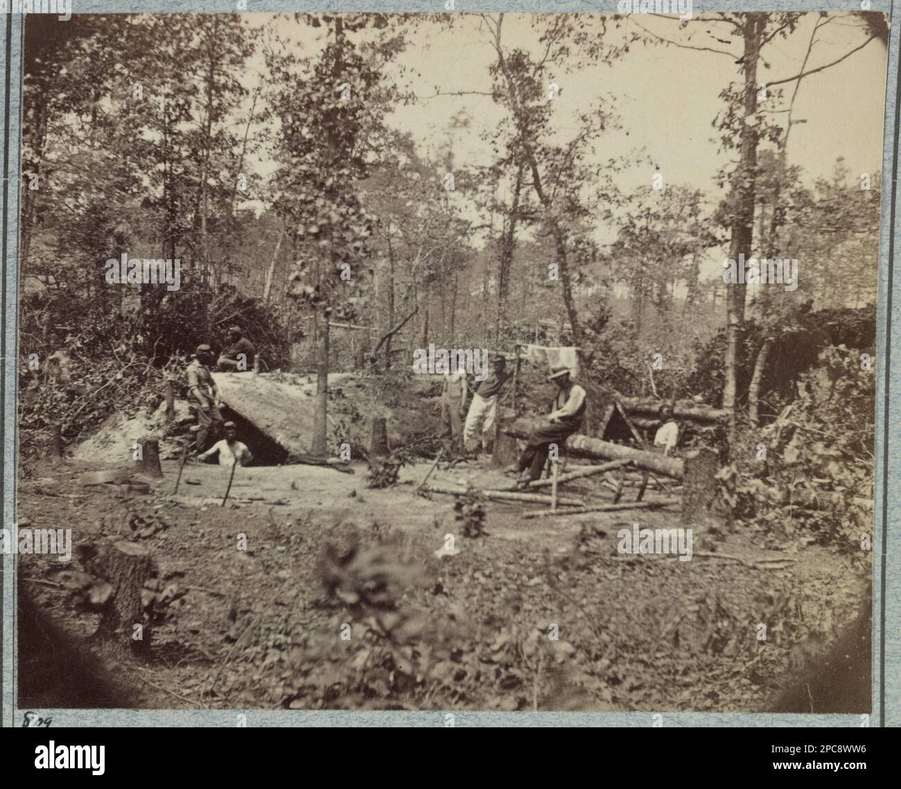 A bombproof shelter for the soldiers during the siege of Petersburg ...