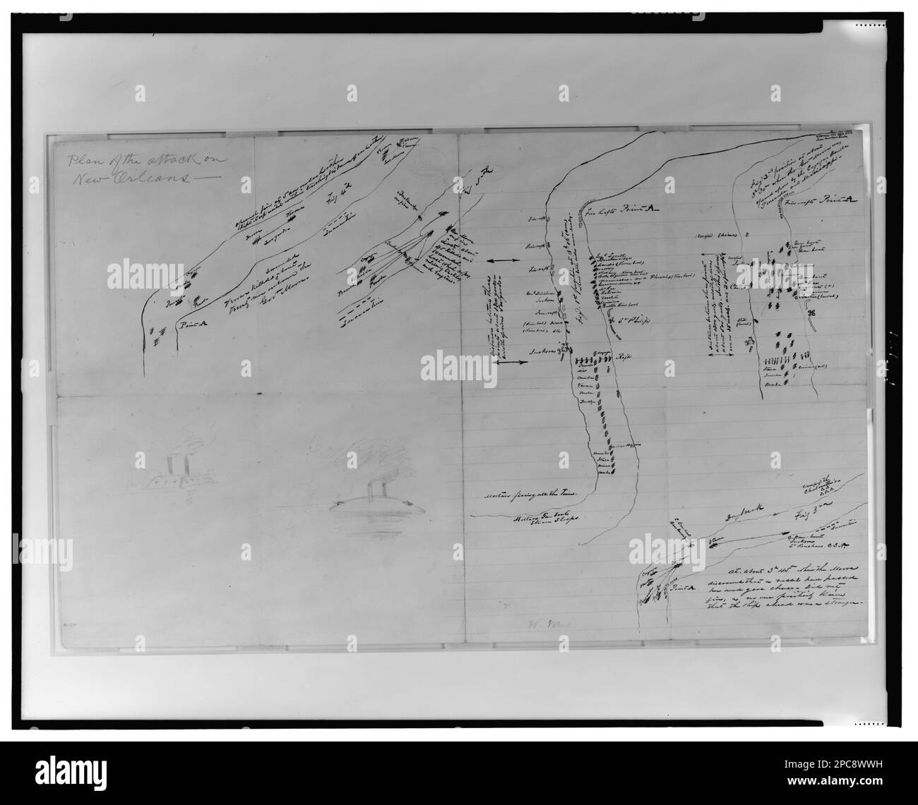 Plan of the attack on New Orleans. Morgan collection of Civil War ...