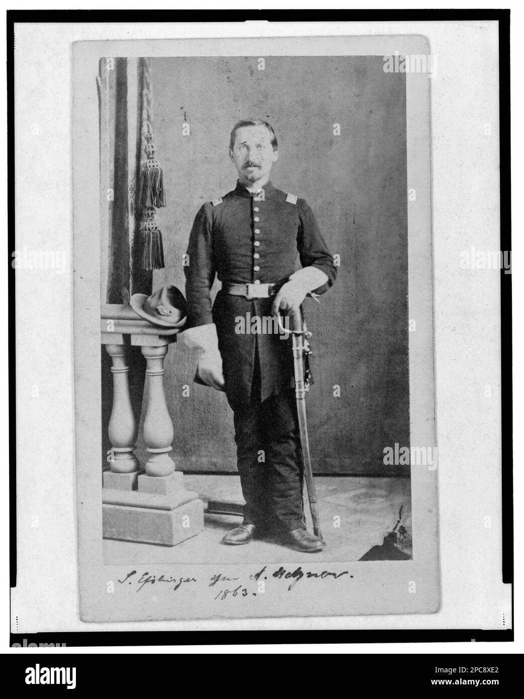 Captain Isidore Esslinger, Union officer in the 32nd Indiana Regiment ...