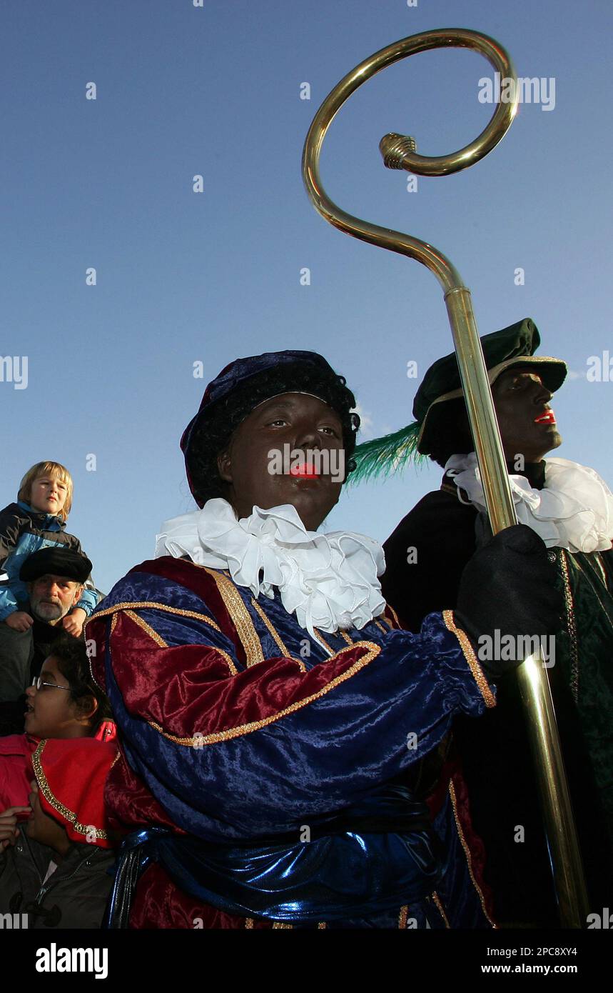 "Zwarte Pieten" or "Black Petes" , helpers of Sinterklaas, the Dutch ...