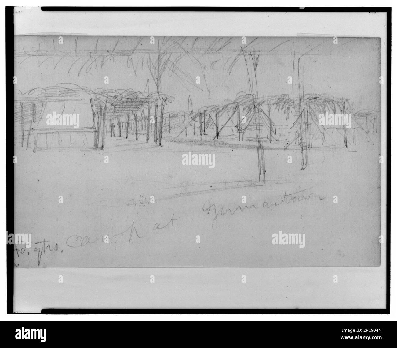 Hd. qtrs. camp at Germantown. Morgan collection of Civil War drawings ...