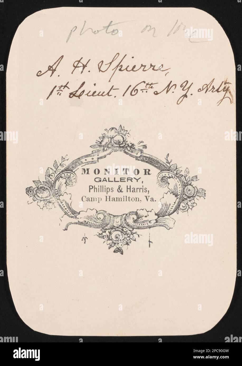 First Lieutenant Alexander Hamilton Spierre of 8th New York Infantry ...