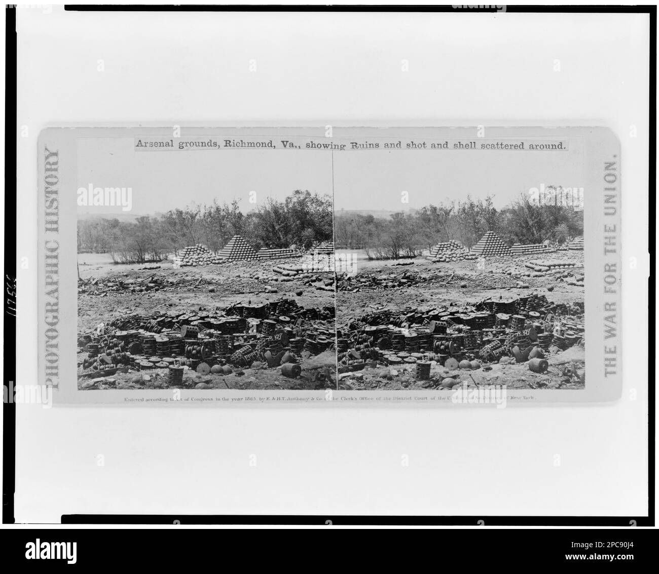 Arsenal grounds, Richmond, Virginia, showing ruins and shot and shell ...