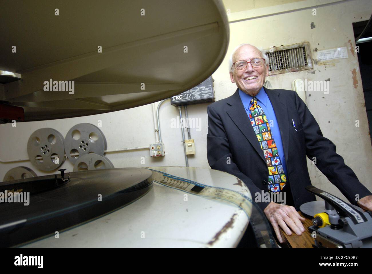 Rene Brunet, owner of the Prytania Theatre in New Orleans, stands next ...