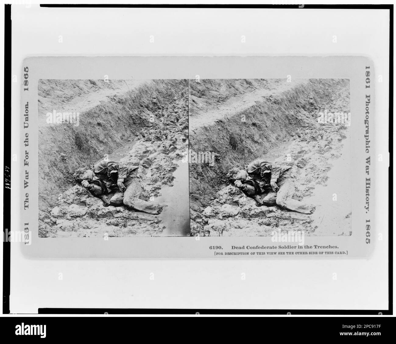 Dead Confederate soldier in the trenches. Civil War Photograph ...