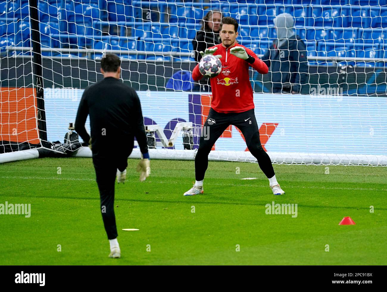 RB Leipzig goalkeeper Janis Blaswich during a training session at the ...