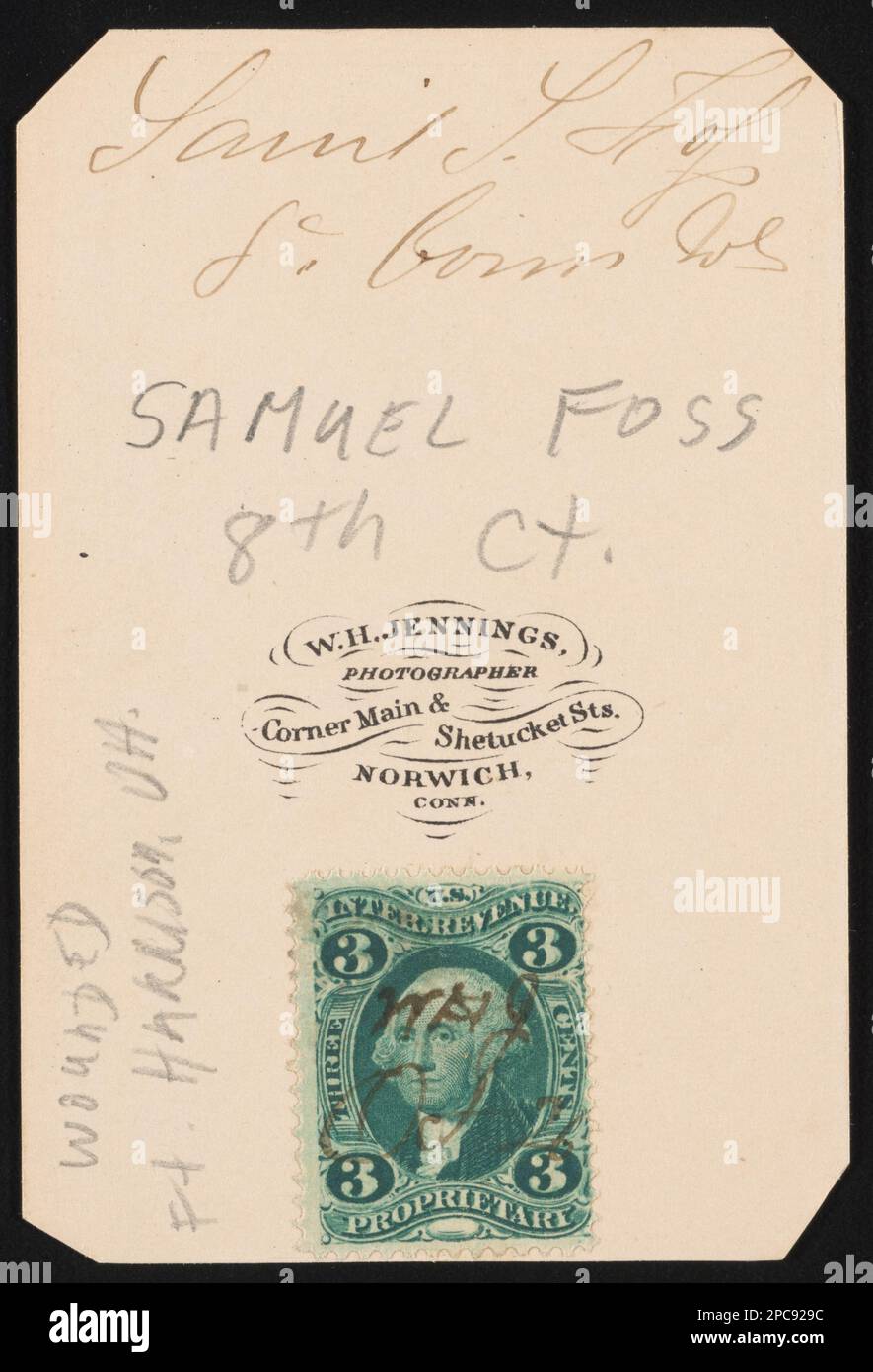 First Lieutenant Samuel Simms Foss of Cos. D and A, 8th Connecticut Infantry Regiment in uniform ...