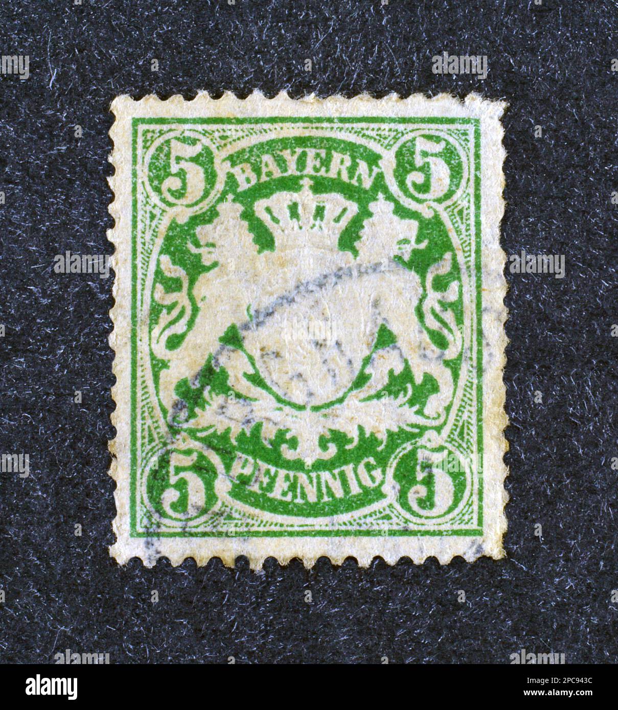 Postage stamp printed in Germany, Bayern, that shows Bayern Coat of ...