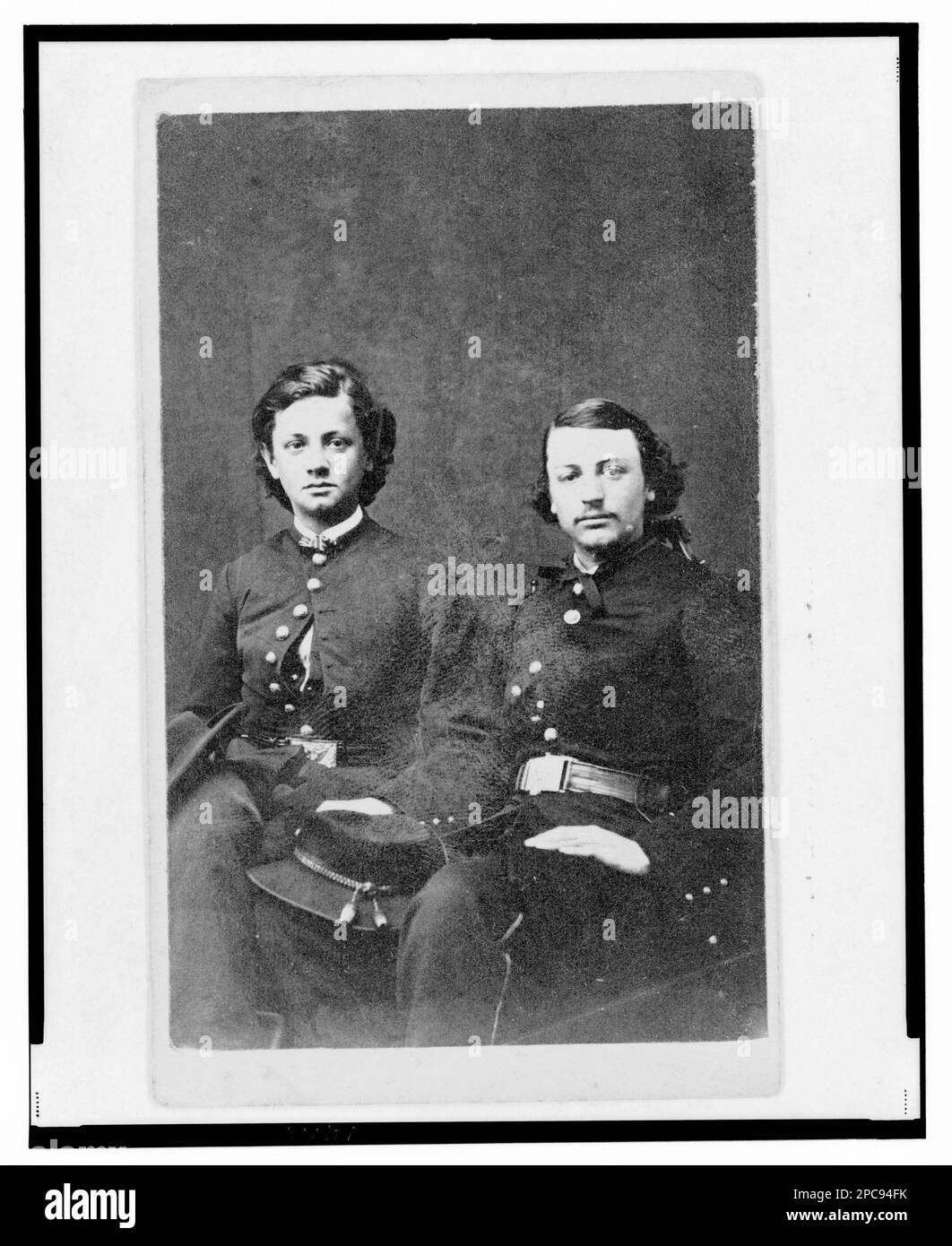 Lieutenants Frank N. Sheet and Edward Davis, Union officers, half ...