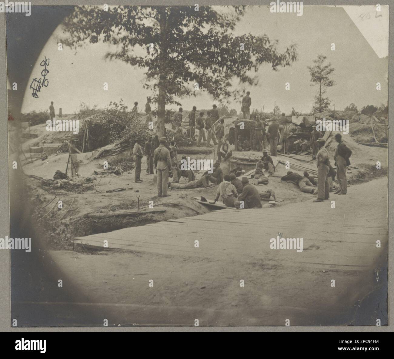 Bombproof quarters on the lines in front of Petersburg, Virginia Aug ...