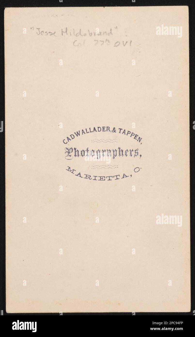 Colonel Jesse Hildebrand, 77th Ohio Infantry Regiment in uniform with ...