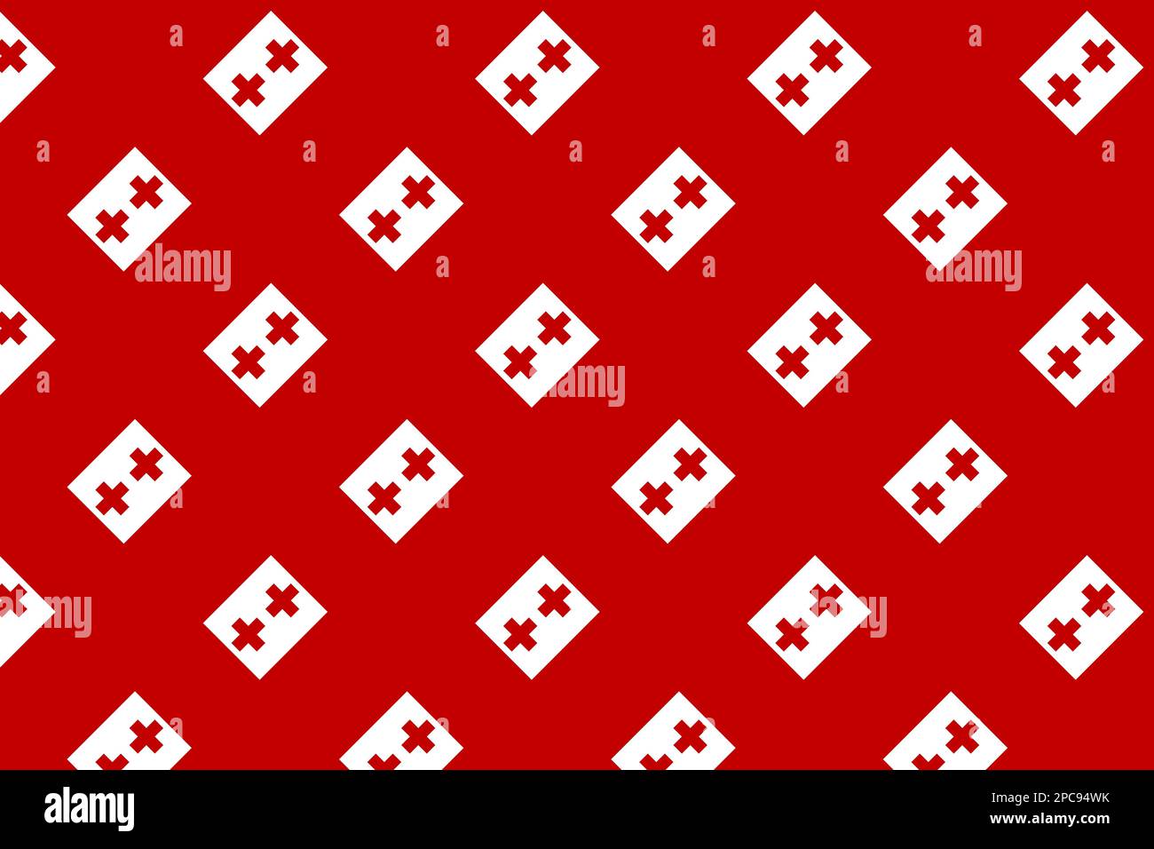 Geometric pattern in the colors of the national flag of Tonga. The ...