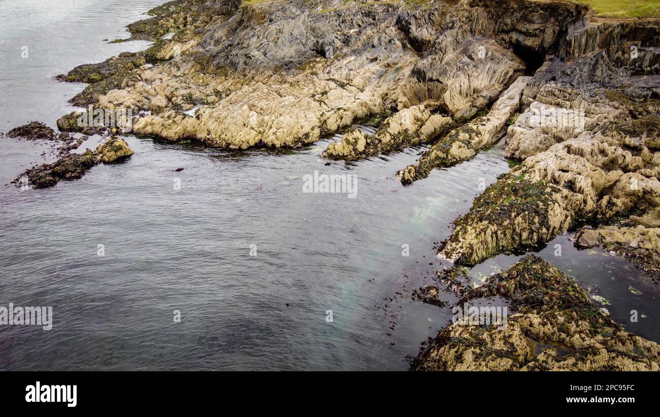 Beautiful cliffs on the shore. Seaside landscape. The rocky shore, rock ...
