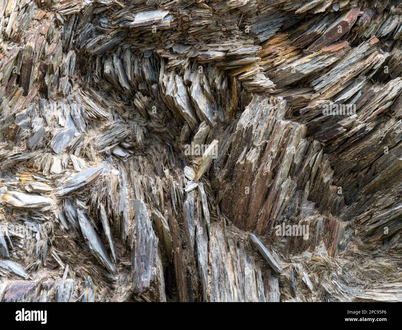 Stone layers close-up, stone background. Compressed rock layers ...