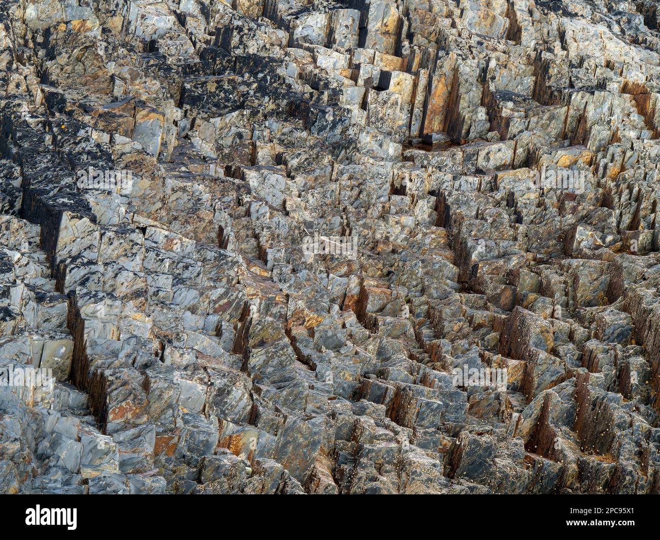 Rock layers, the patterned stones landform scenery. Detail of the ...