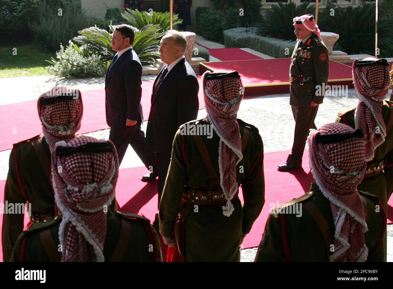 King Abdullah II of Jordan, left, and Kazakhstan President Nursultan ...