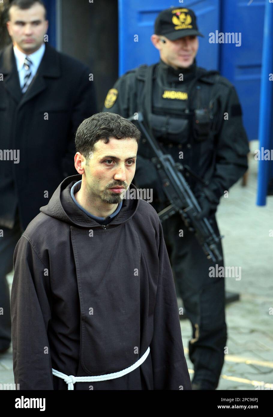 A monk arrives under the watchful eye of police at Virgin Mary's House ...