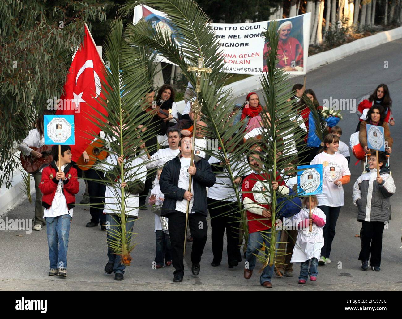 Turkish faithful arrive at Virgin Mary's House in Ephesus near Selcuk ...