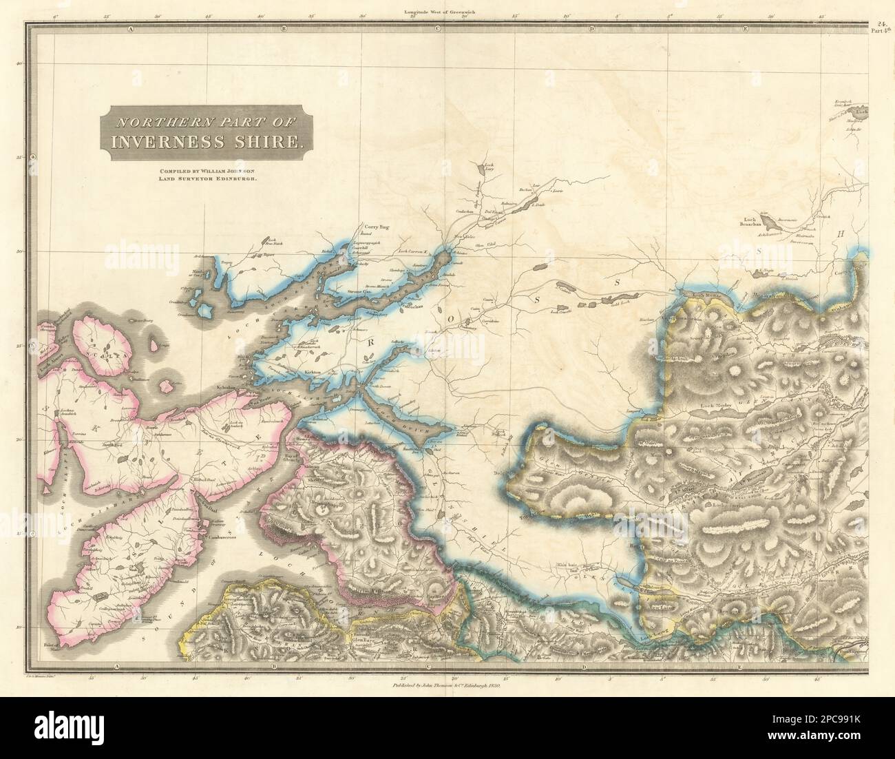 Inverness-shire north-west sheet. Skye Lochalsh Fort Augustus. THOMSON ...