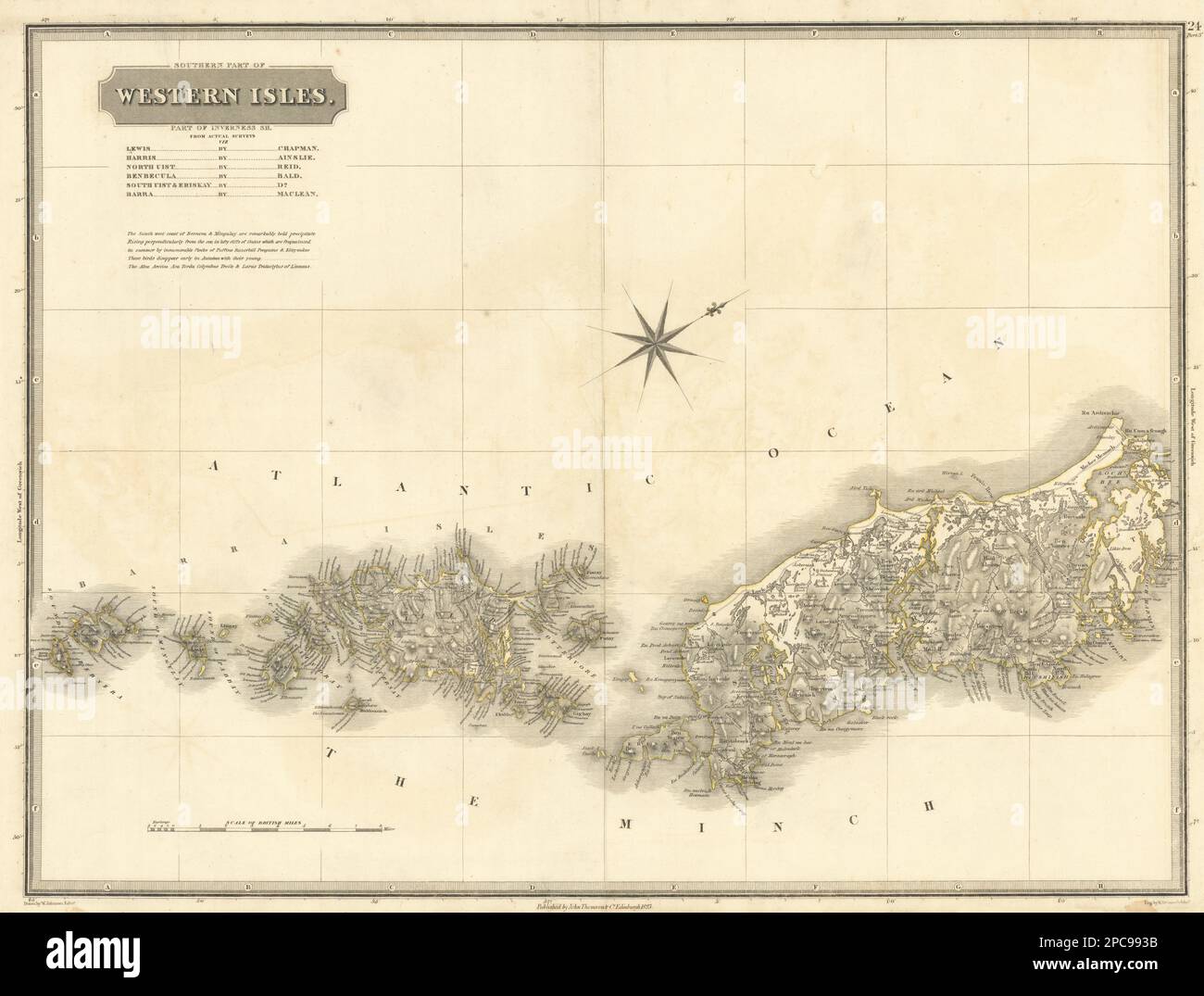Western Isles south. Inverness-shire. South Uist & Barra. THOMSON 1832 ...