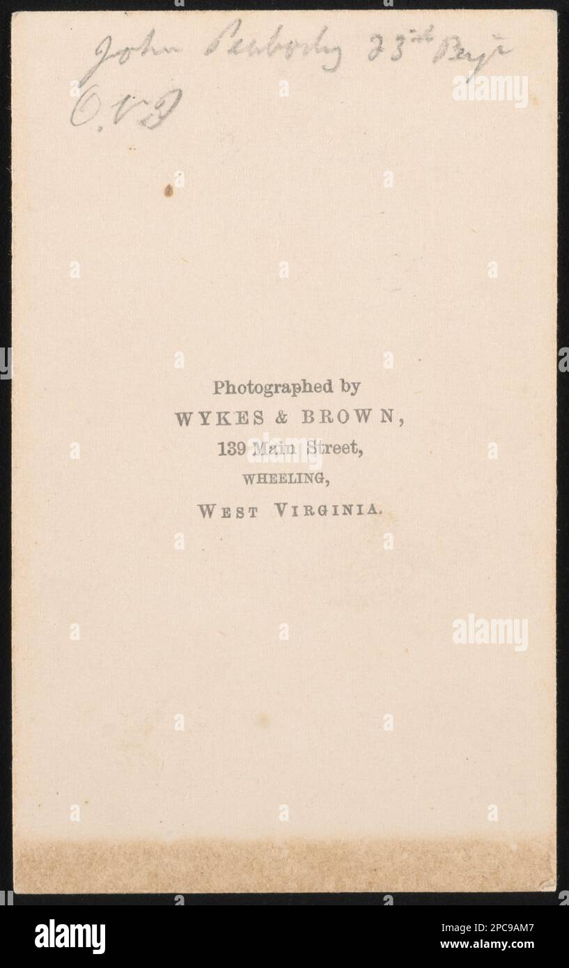 Private John Peabody of Co. B, 23rd Ohio Infantry Regiment in uniform ...
