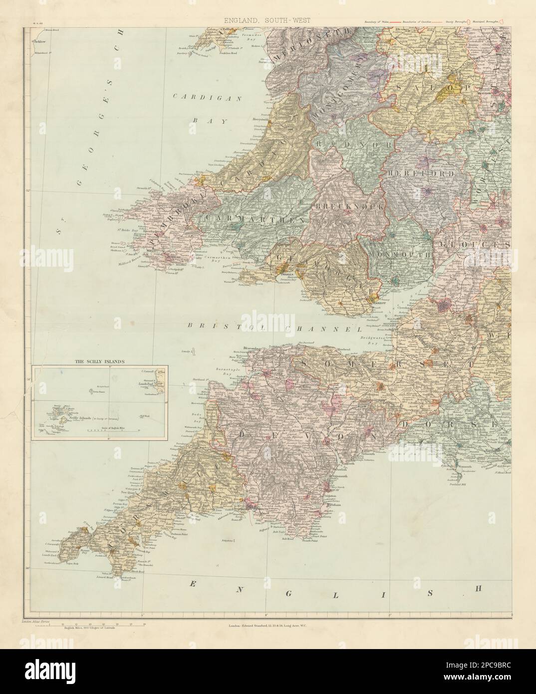 Devon and cornwall map hi-res stock photography and images - Alamy