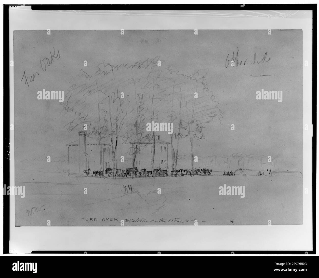 Fair Oaks. Morgan collection of Civil War drawings. Fair Oaks, Battle ...